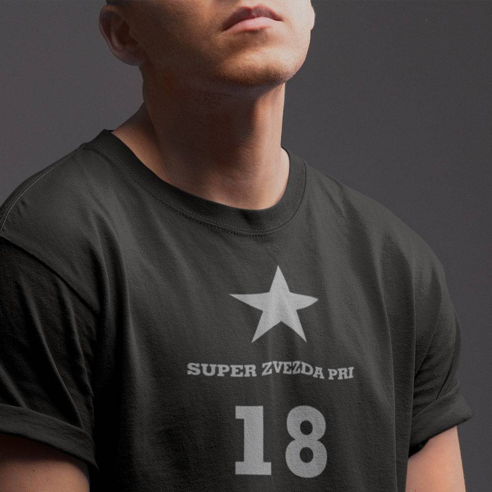 Majica za rojstni dan- super zvezda pri 18 - Smešne majice