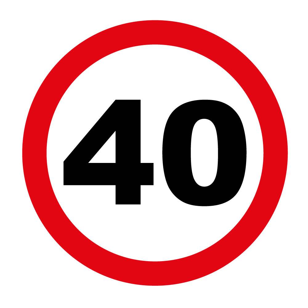 Nalepka za rojstni dan Fi 45 cm 40 - Smešne majice