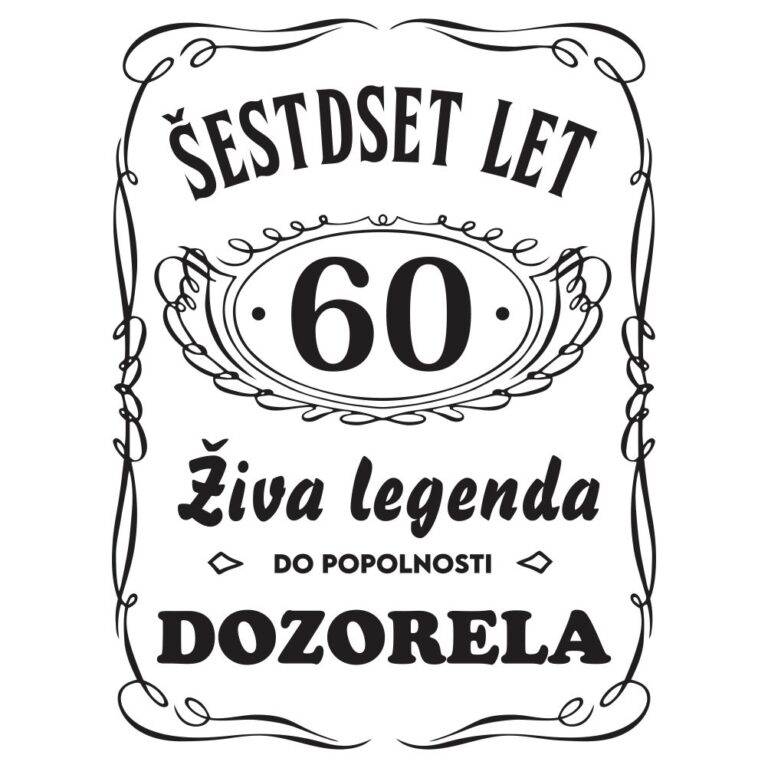 Majica 60 let živa legenda do popolnosti dozorela - Smešne majice