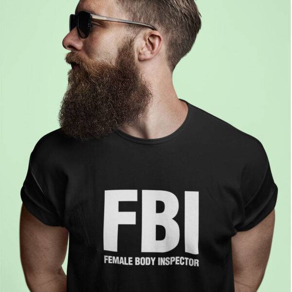 Smešna majica z napisom FBI female body inspector - Smešne majice
