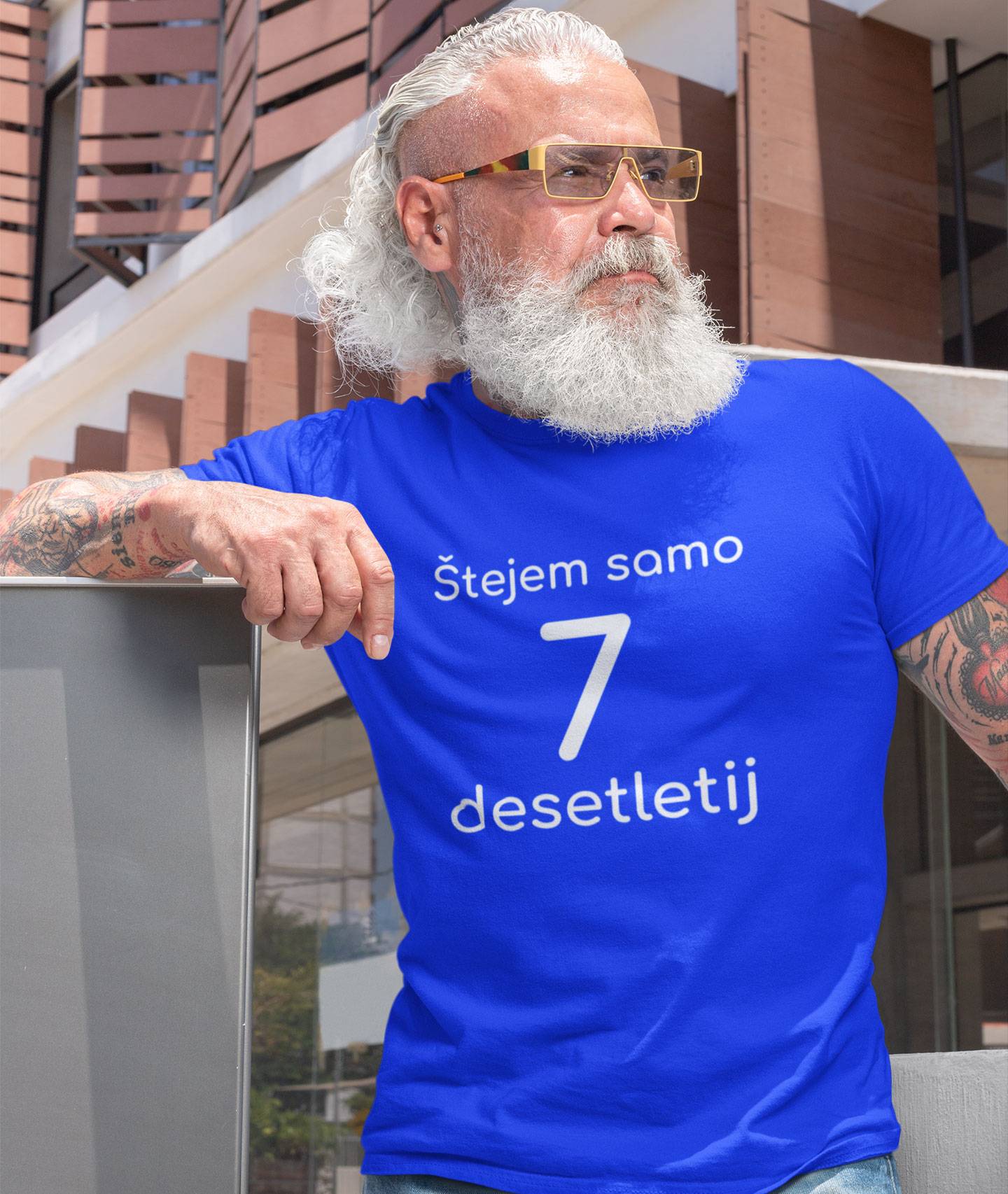 Majica za 70 let - Štejem samo 70 desetletij - Smešne majice